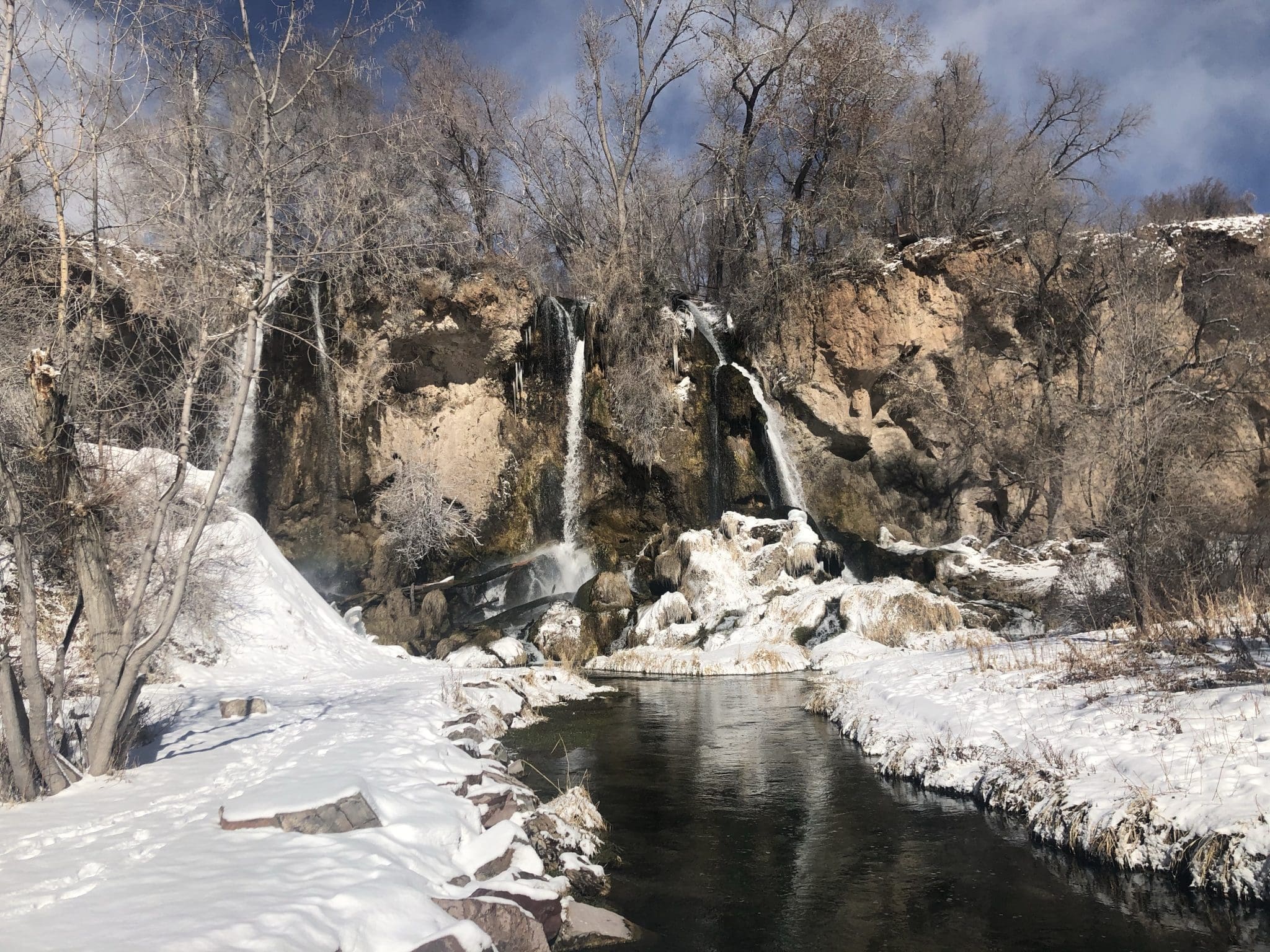 Winter trip to Rifle Falls - Sunshine with Savannah