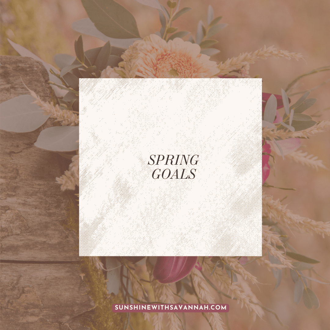 Spring goals 2024 - Sunshine with Savannah
