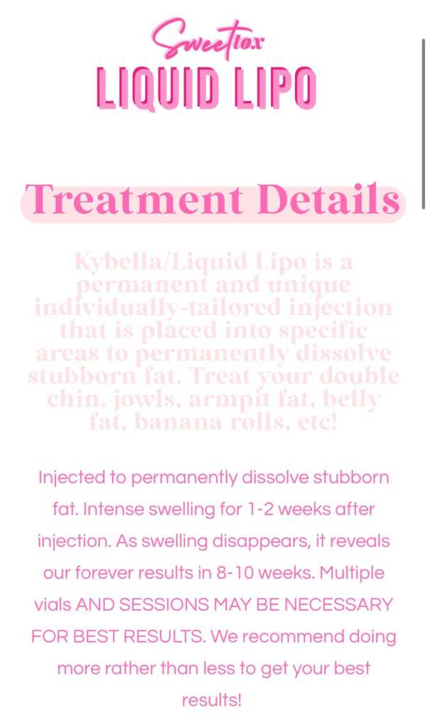 Liquid Lipo at Sweet Tox - Sunshine with Savannah